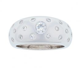 Kristopher Mark Burnished Diamond Dome Ring