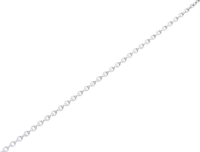 14K White Gold 20" Round Open Link Cable Chain - 1.20mm wide